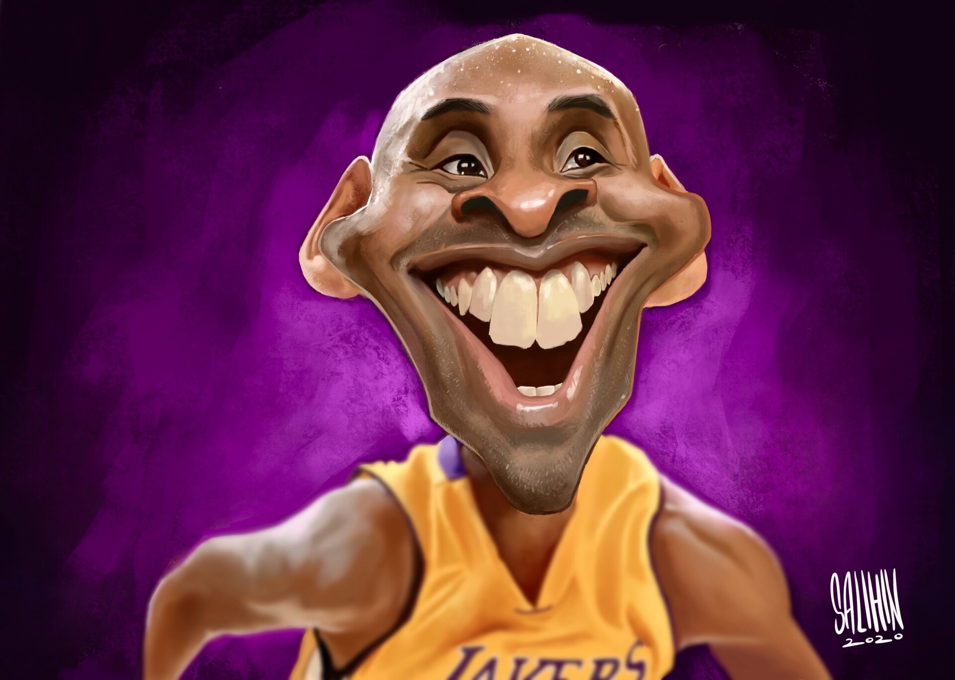 Kobe Bryant Caricature Kobe Bryant Galaxy Case By Art Pixels