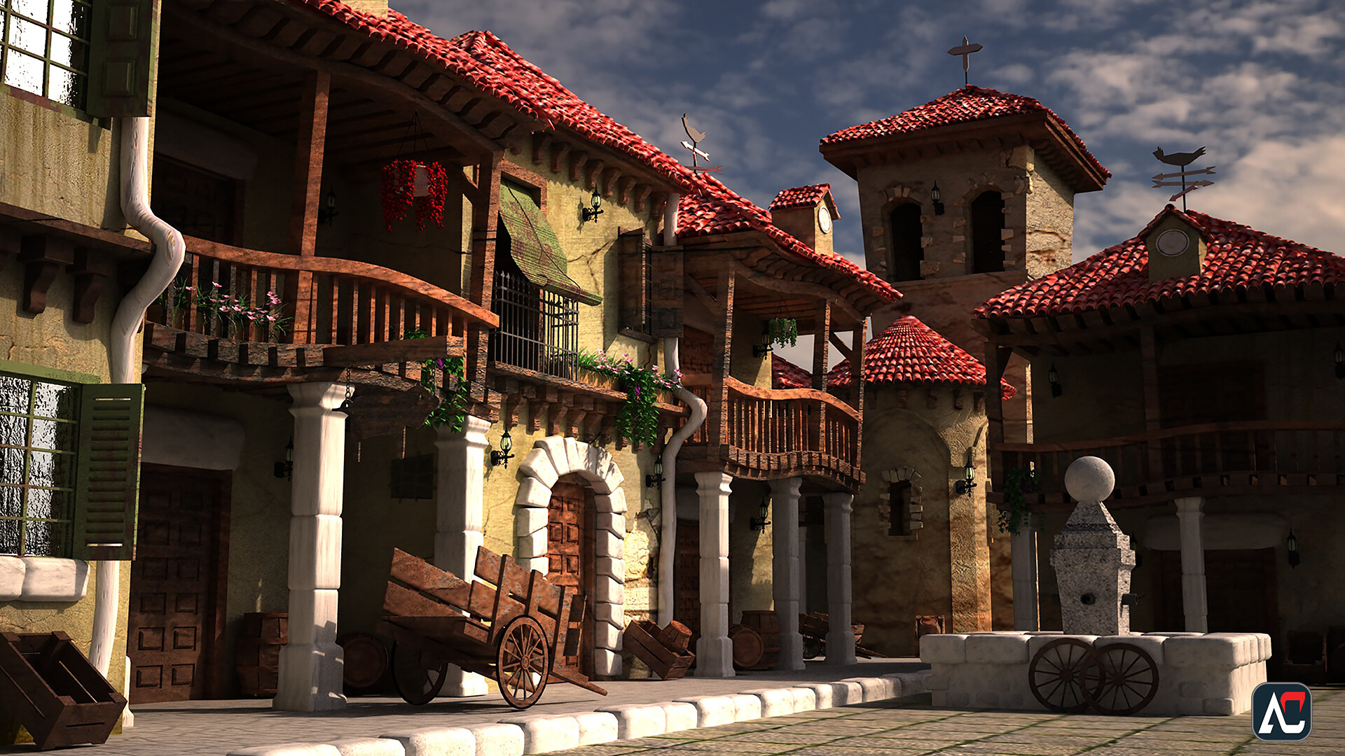 ArtStation - Old Town View