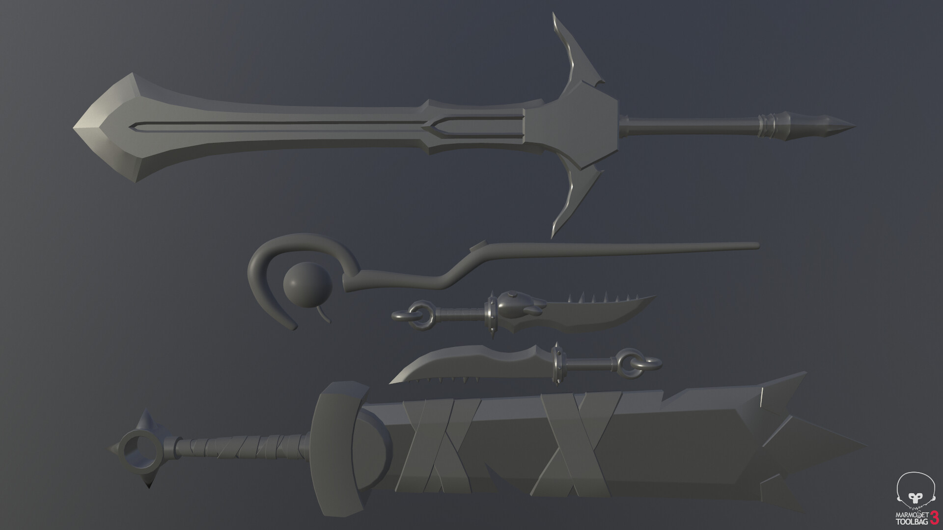 ArtStation - Stylized weapon designs