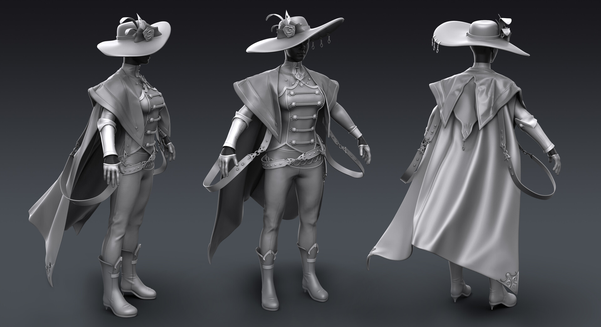 ArtStation - Female Musketeer (wip)