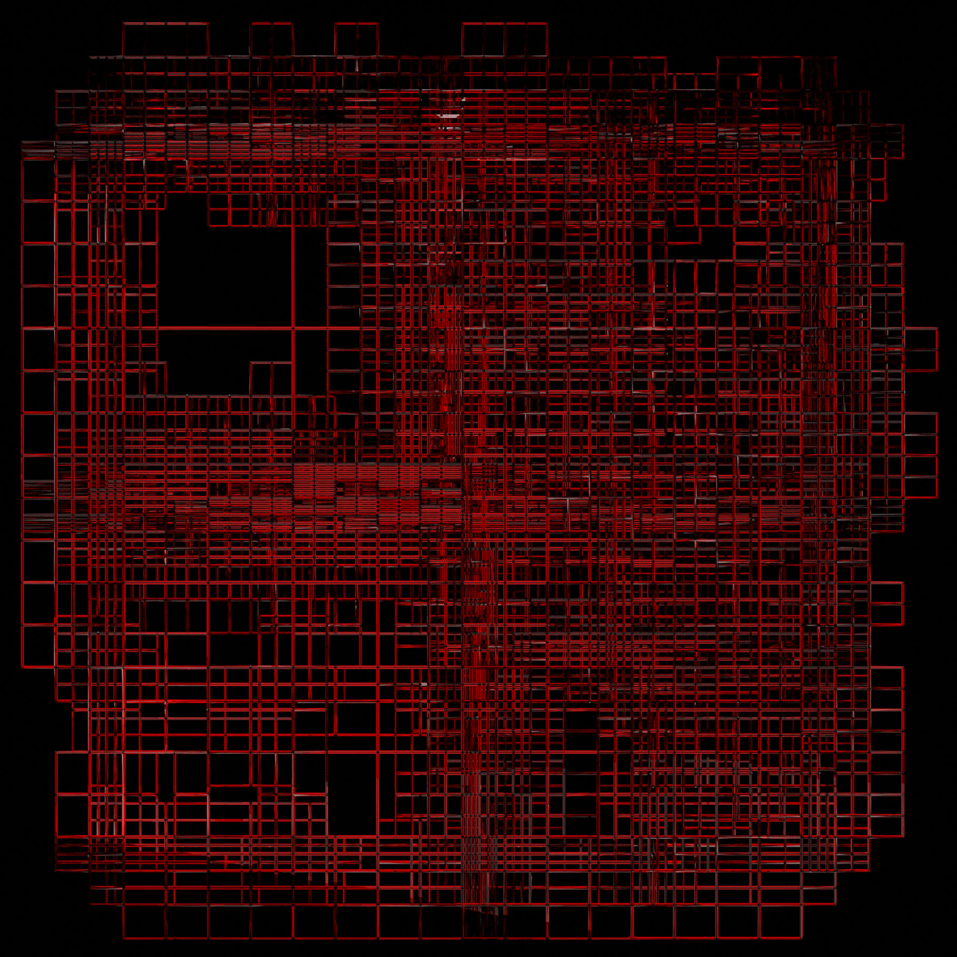 Solomon Aime - Red Generative Grid #01