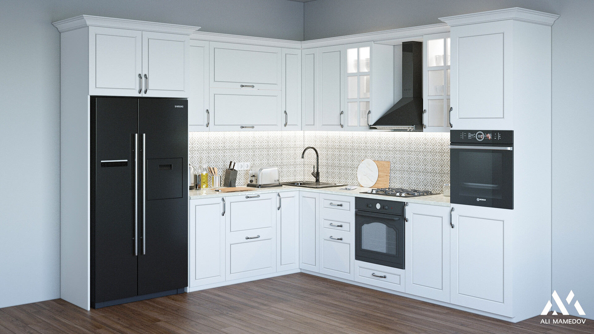 ArtStation - Neoclassical Kitchen