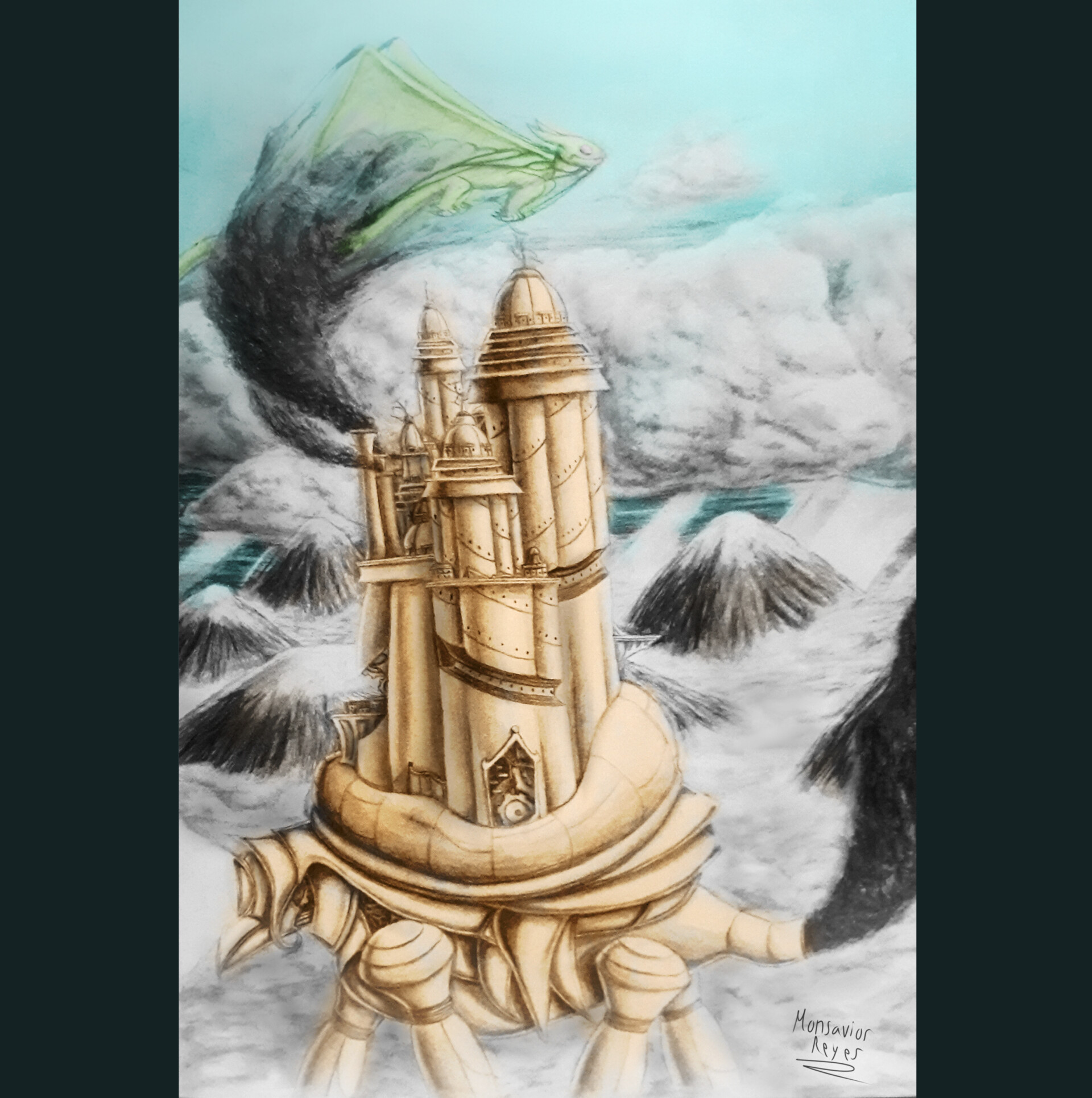 ArtStation - Morgal: The moving city of smog