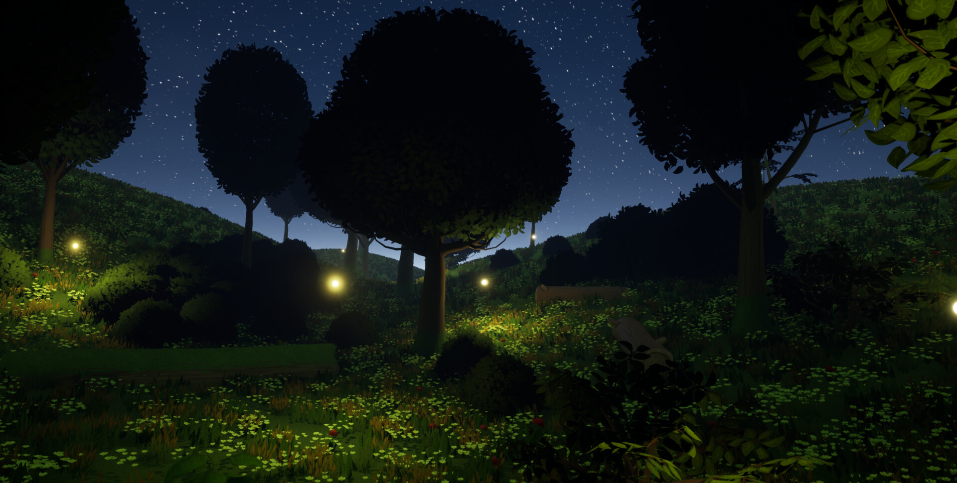 ArtStation - The forest at night