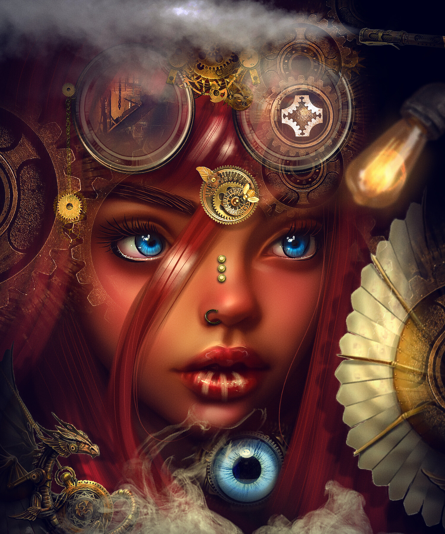 ArtStation - Portrait steampunk
