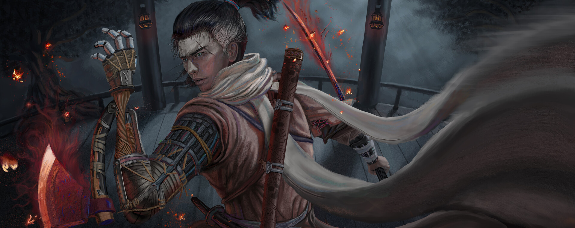 ArtStation - Wofl from sekiro shadow dies twice