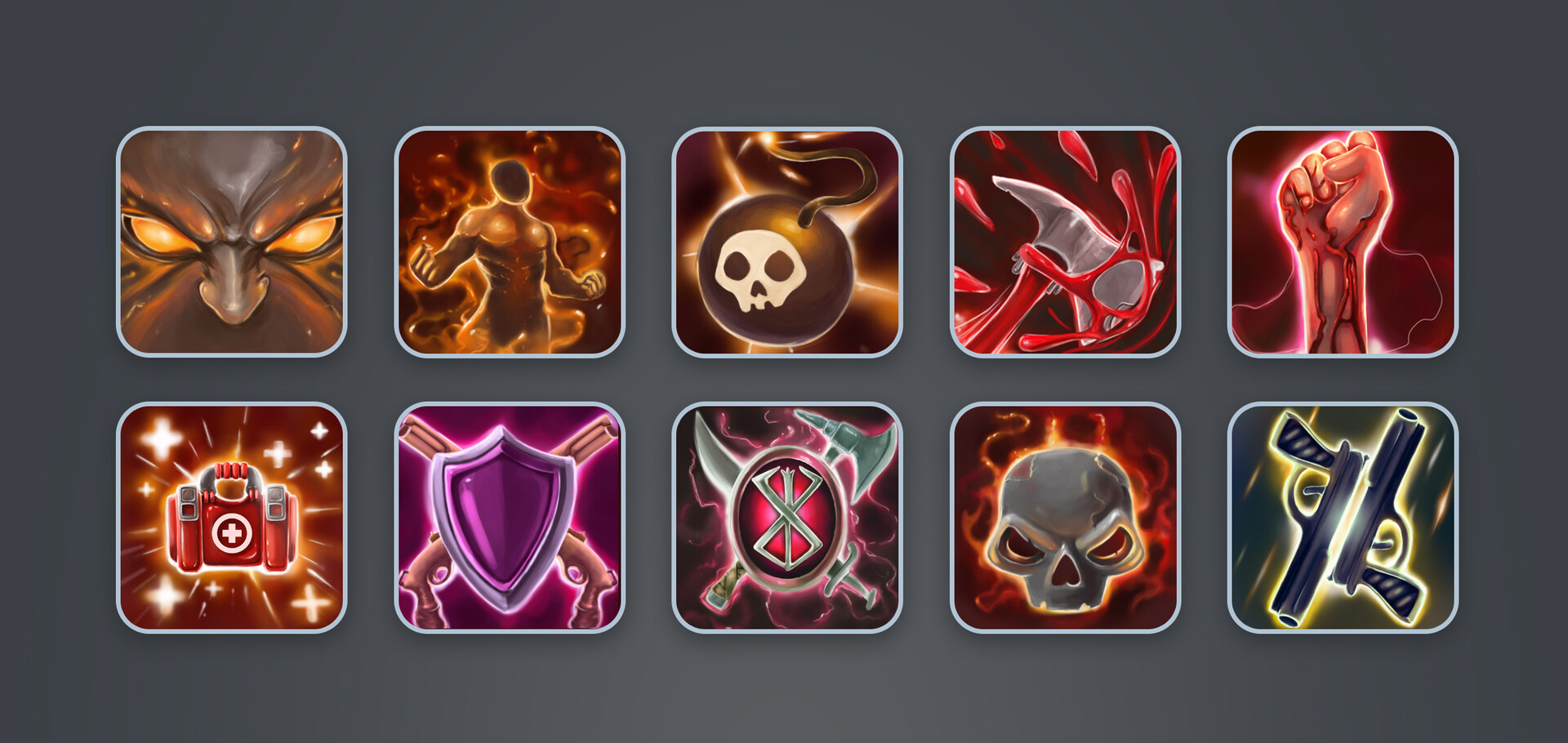 ArtStation - Icons for Zombie Shooter Game TEAMZWAR