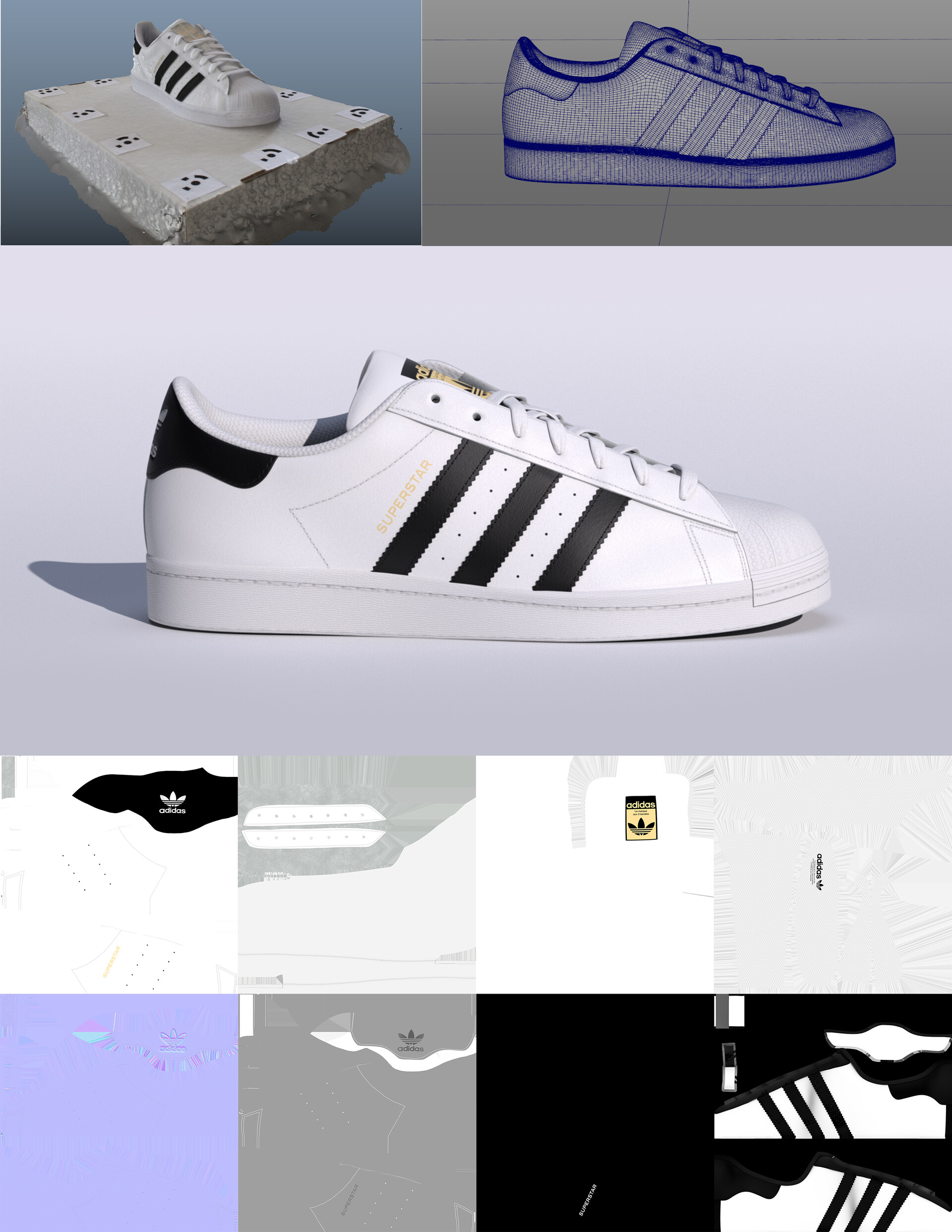 ArtStation - Adidas Superstar - Model & Look Dev