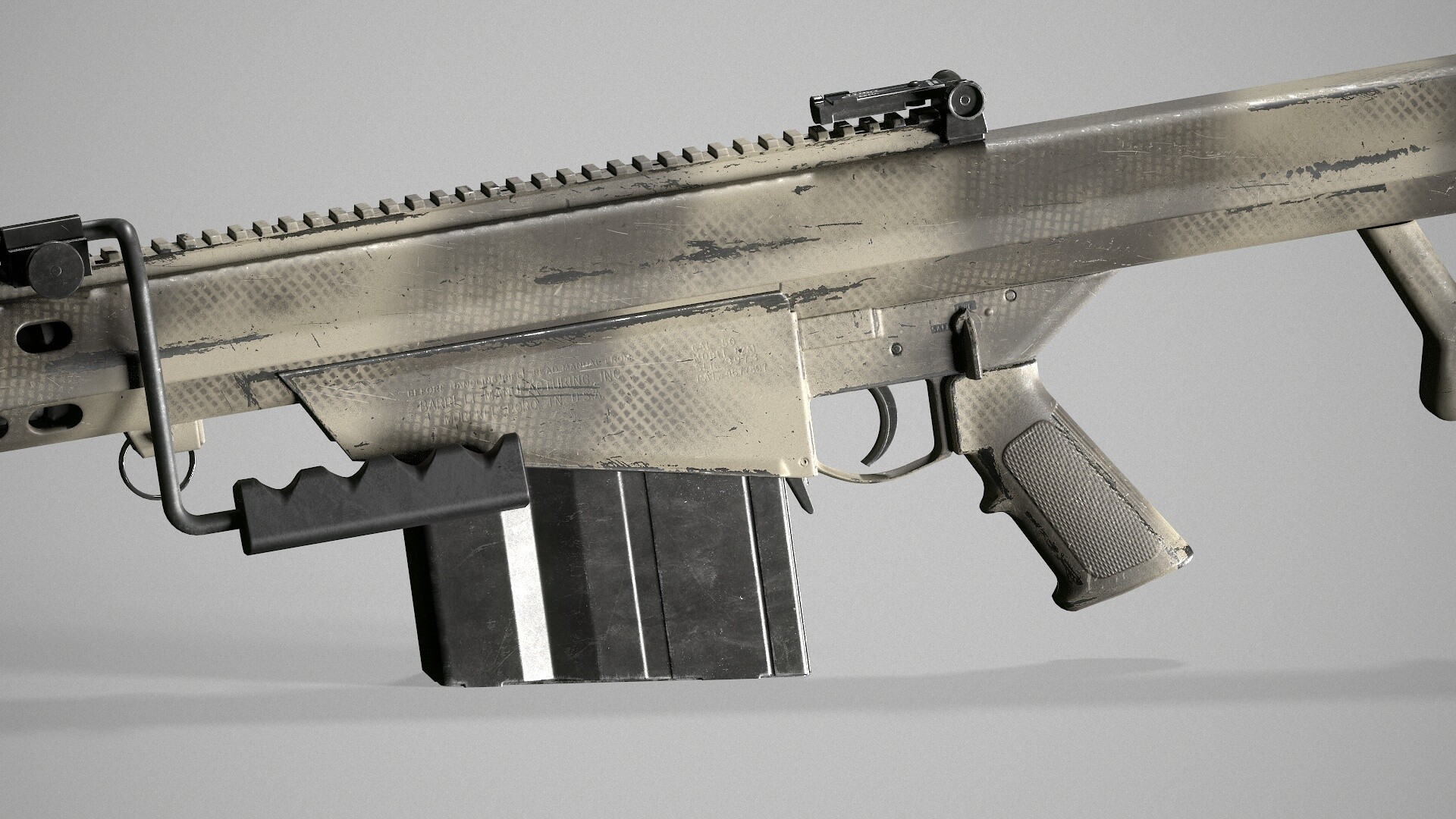 AK Productions - Barrett M82, spray paint and gray