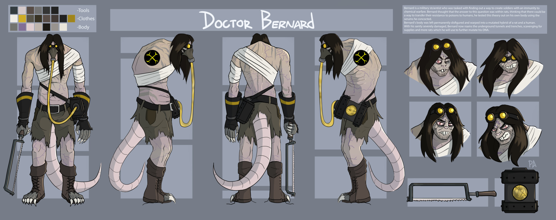 ArtStation - Doctor Bernard Character Sheet