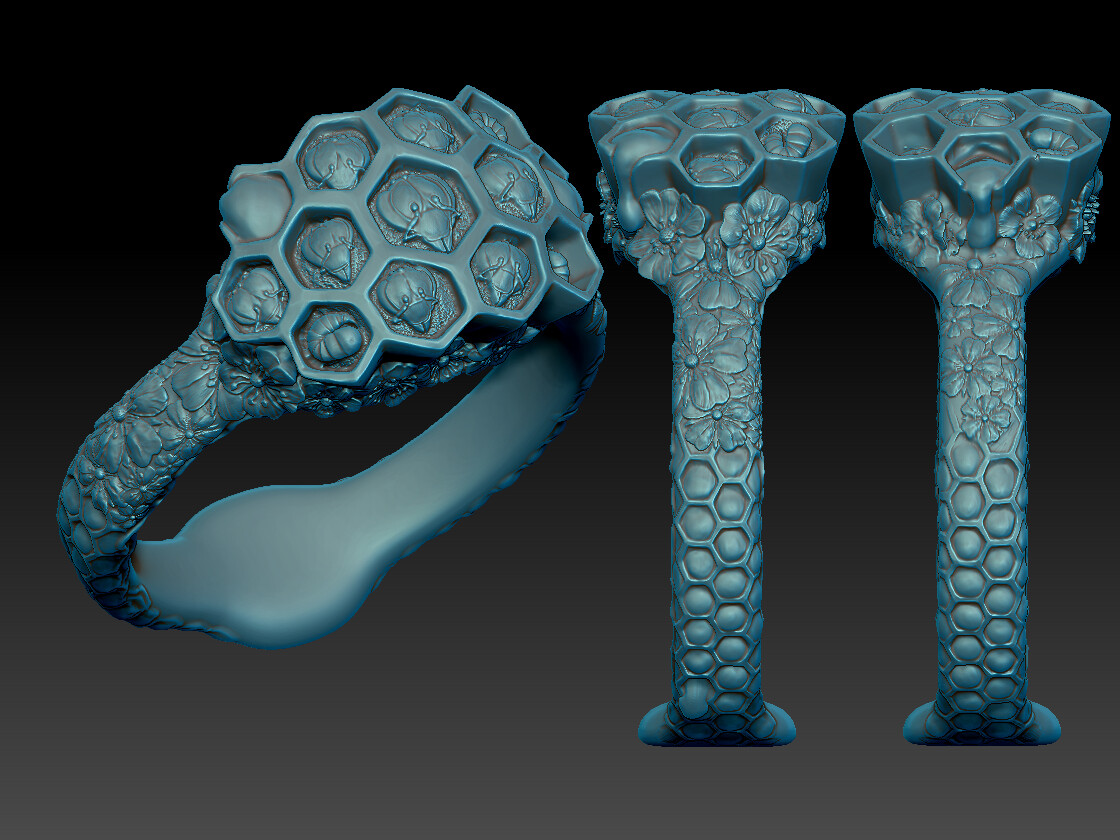Eric Keller - Honeycomb Ring (WIP)
