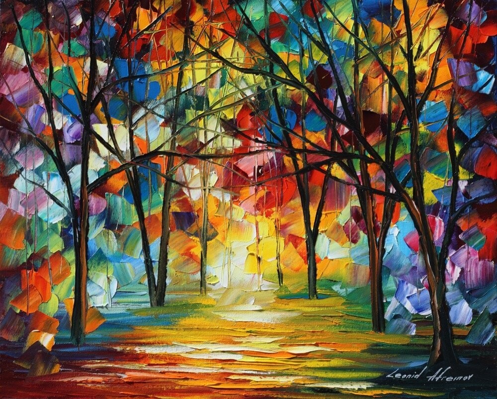 ArtStation - COLORFUL PATH — oil painting on canvas