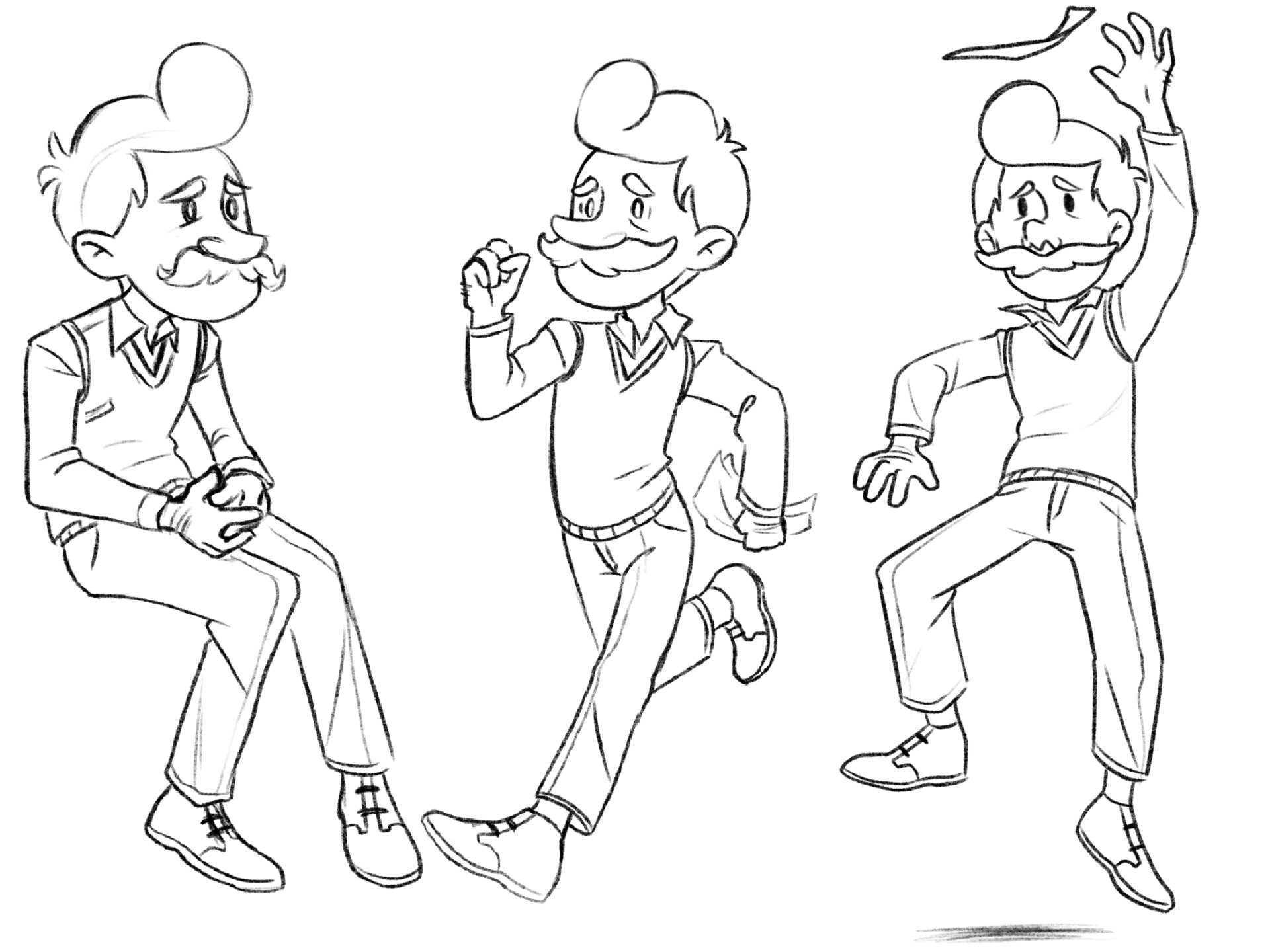 ArtStation - Character Pose - Mr Robinson & Turnaround - Mrs Robinson