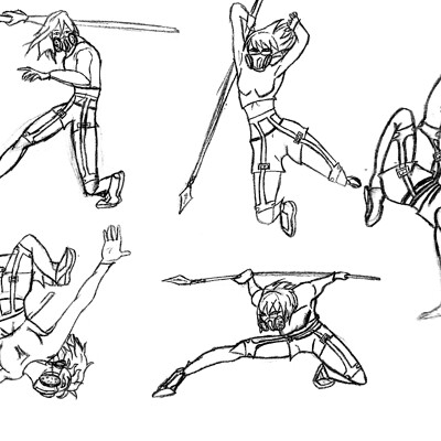 Staff Fighting Poses