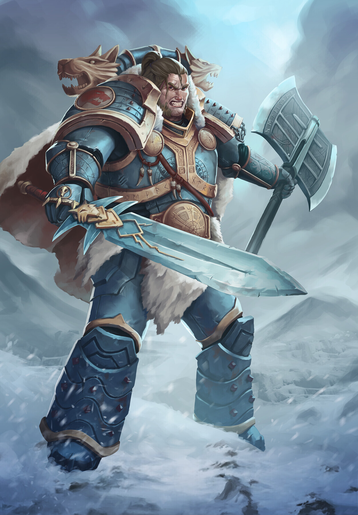 Vitaly Perevoshikov - Leman Russ. Warhammer 40k. FanArt.