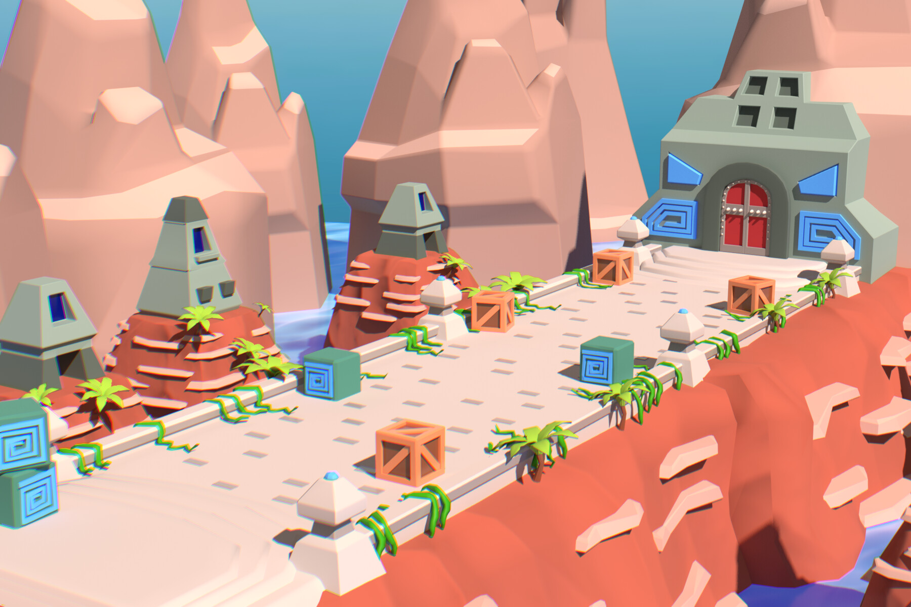 ArtStation - Temple themed Hyper Casual game concept!