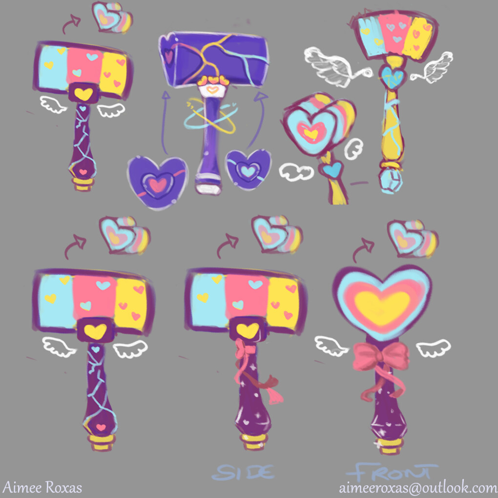 Aimee R. - Hammer Heart : Low Poly Character Prop