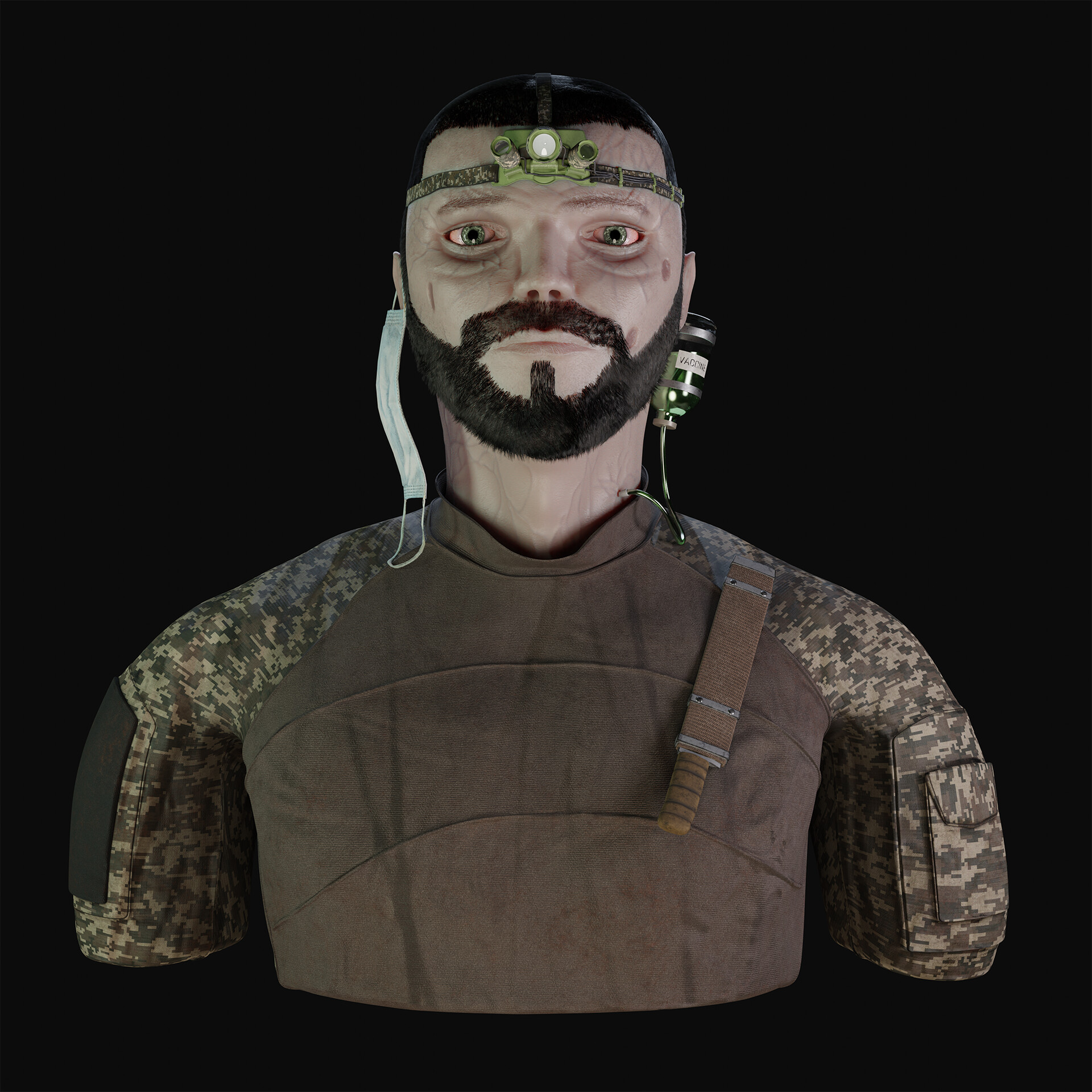 ArtStation - A Soldier Infected By Zombie Virus