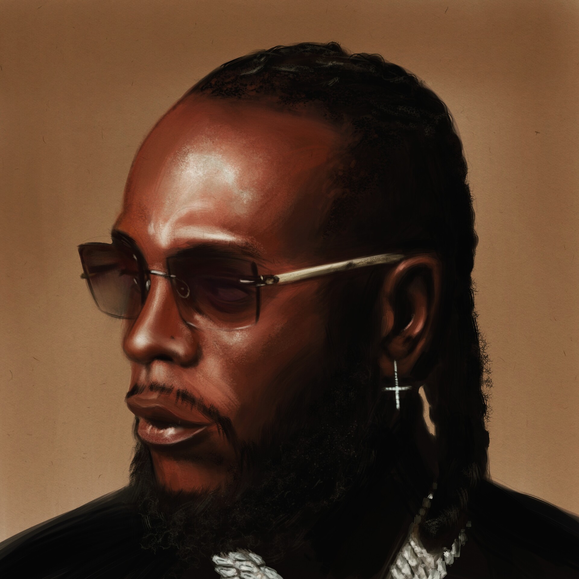 ArtStation - Burna Boy Digital Paint