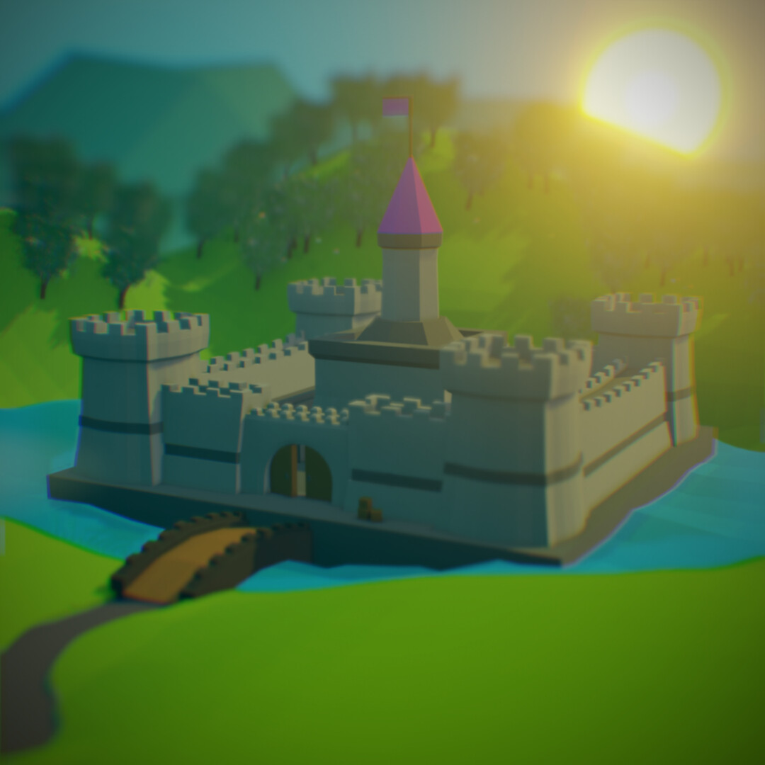 ArtStation - Low Poly Castle