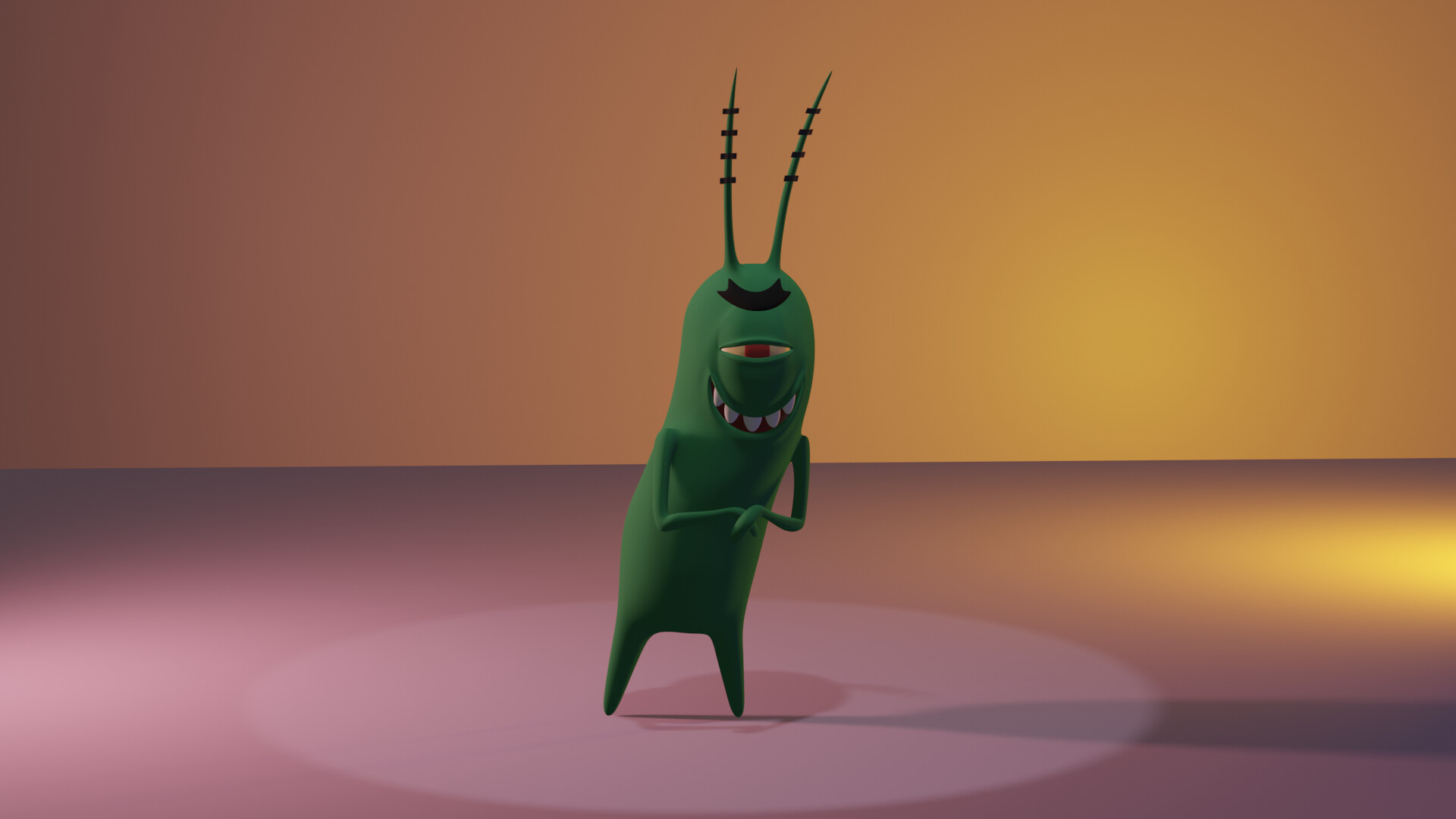 ArtStation - 3D-model Plankton(SpongeBob)