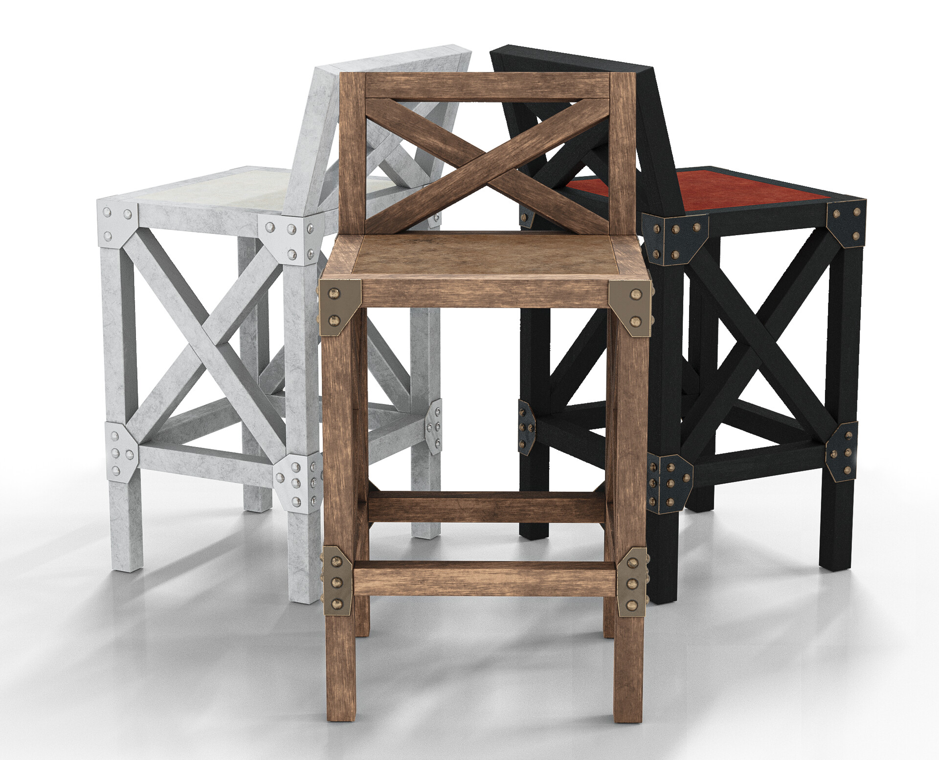 ArtStation - Модель барного стула/ Model bar chair