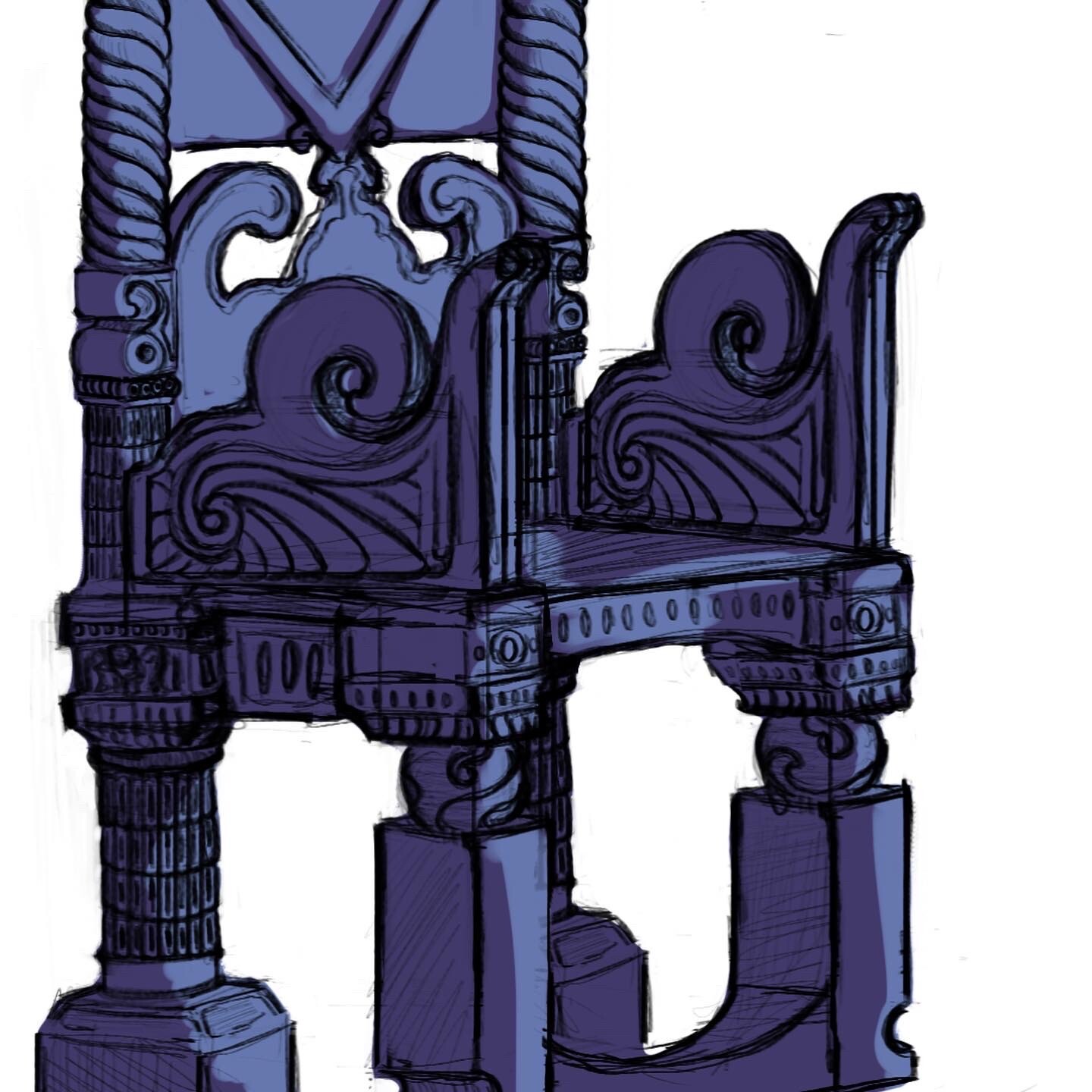 gothic throne drawing