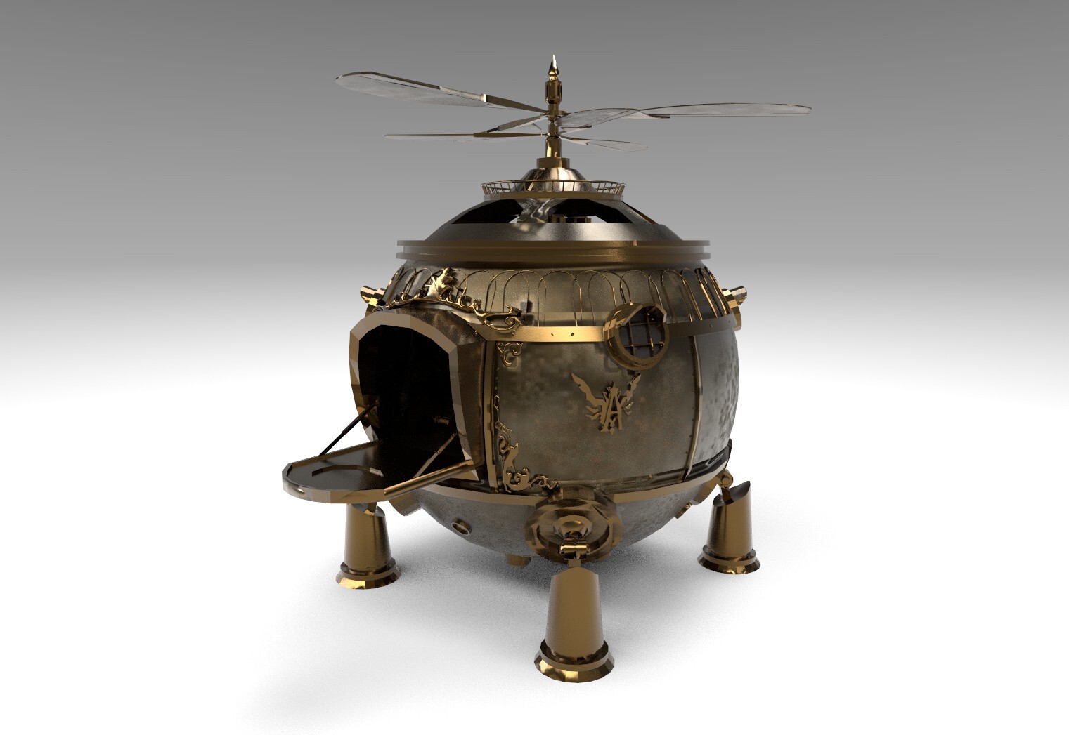 ArtStation - Steampunk Flying Machine