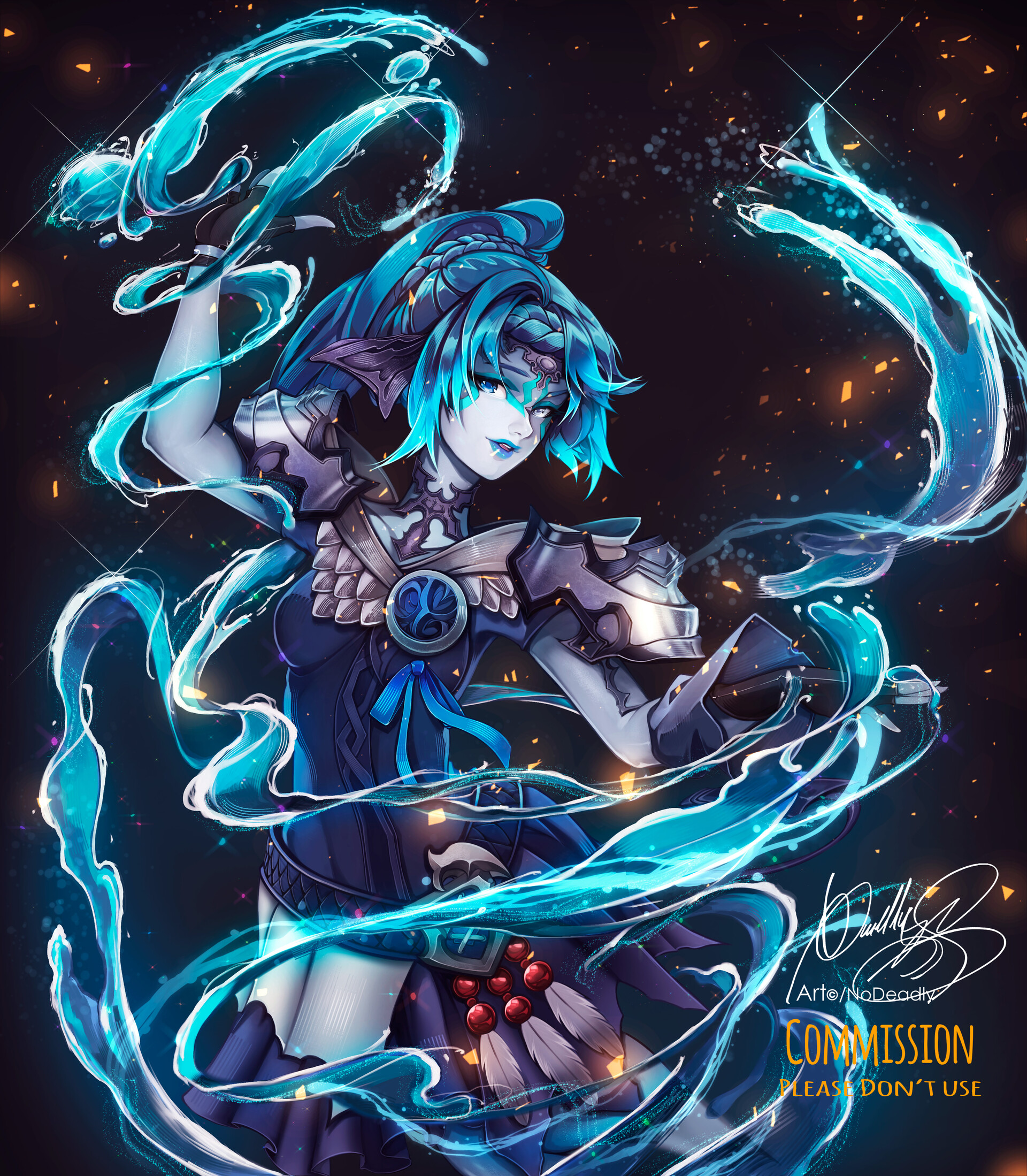 ArtStation - COMMISSION water girl