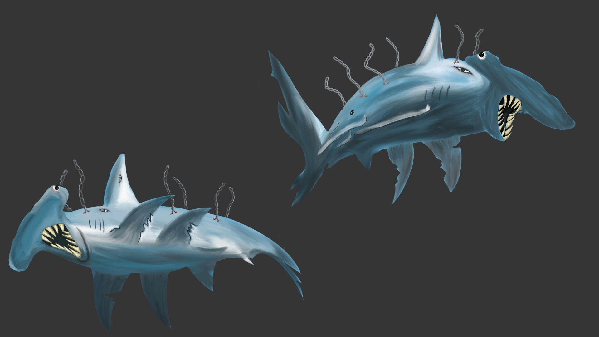 ArtStation - Corrupted Hammerhead Shark