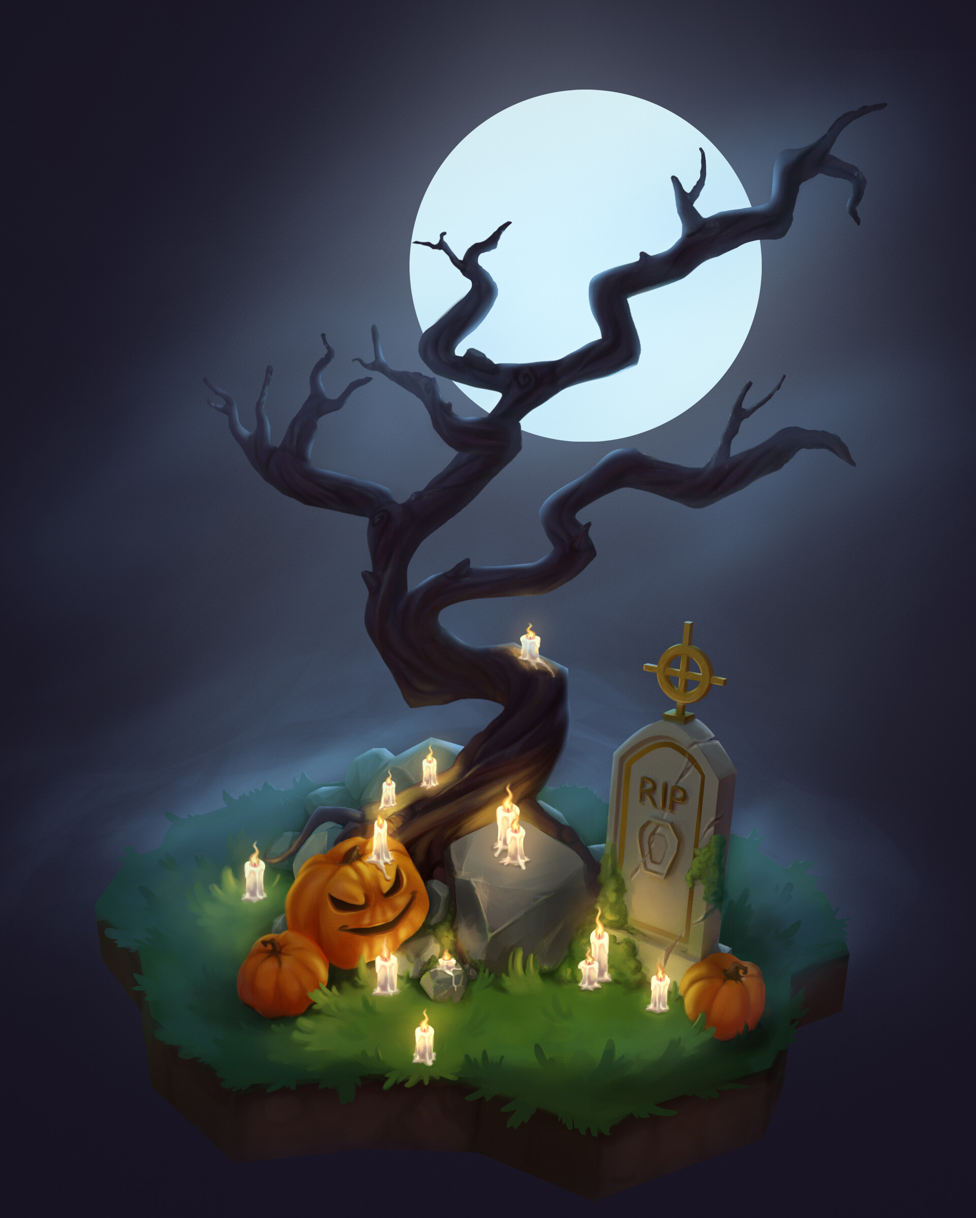 ArtStation - Halloween Tree