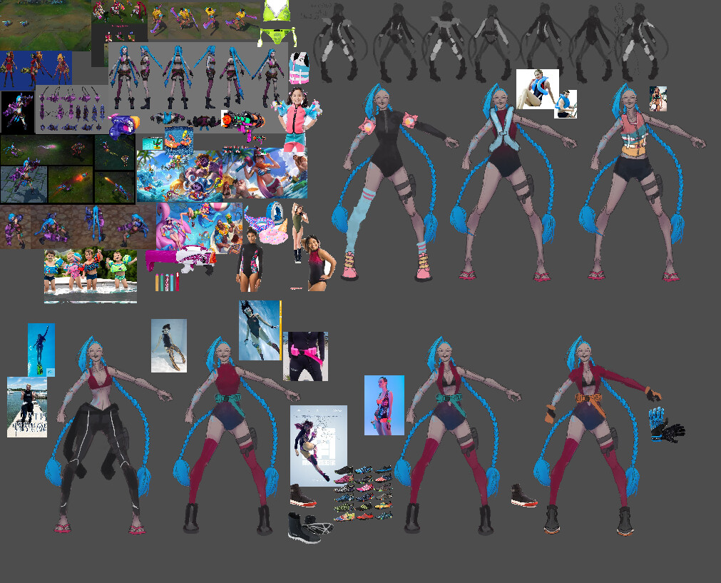 ArtStation - Pool party Jinx exploration Fan made concepts