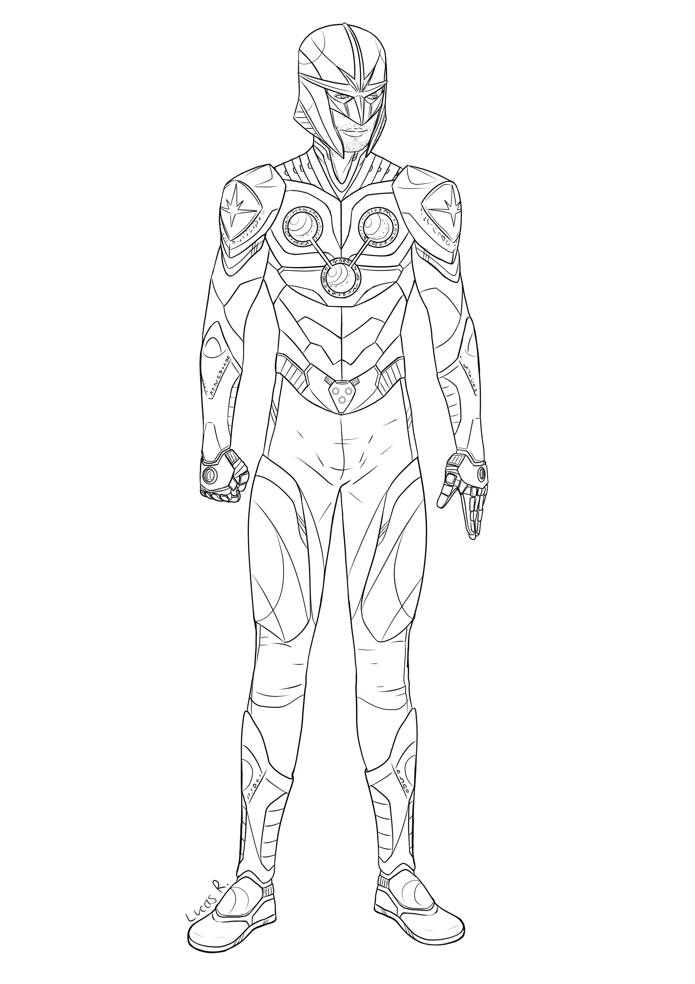 Nova Superhero Coloring Pages