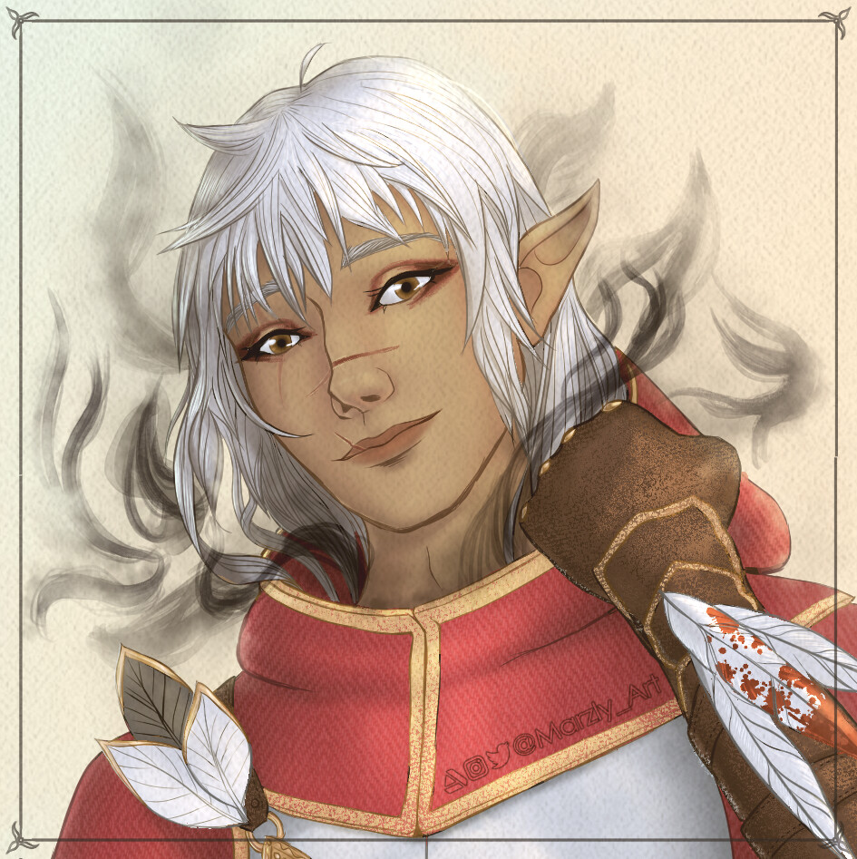 Mary E - Commission - Wood Elf Monk