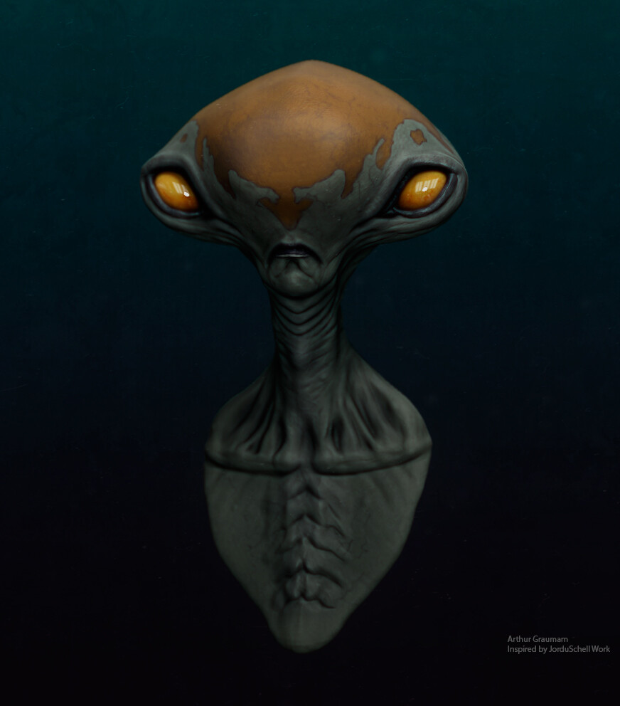 ArtStation - Alien inspired by Jordu Shell work