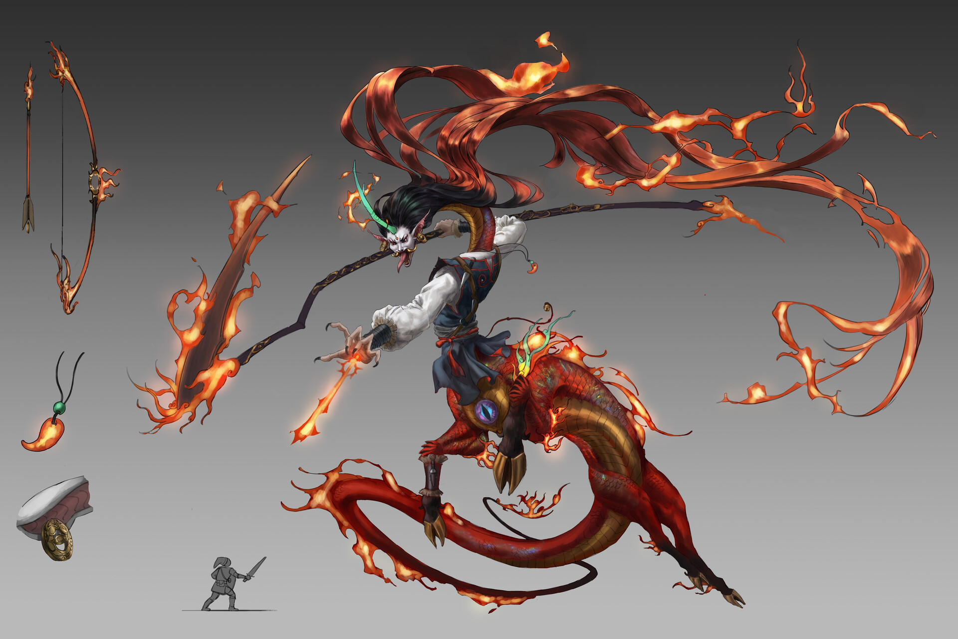 ArtStation - Flaming Kirin Centaur
