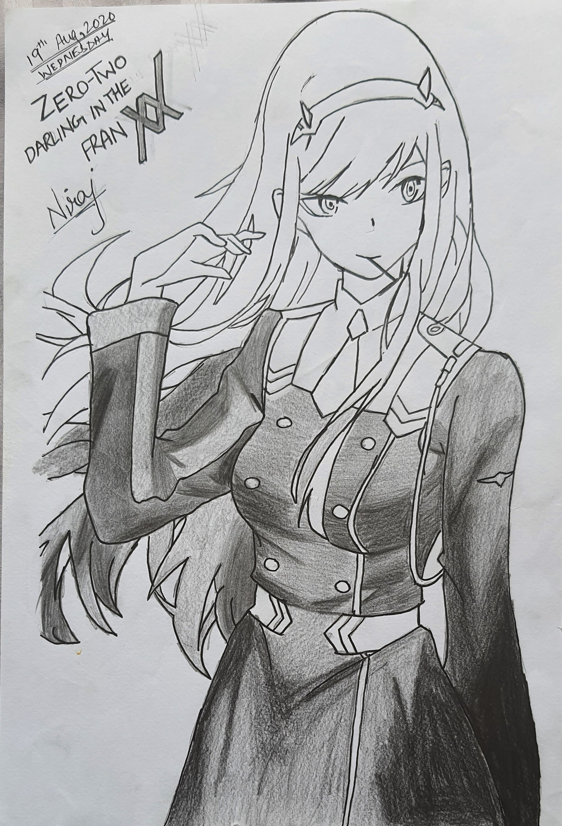 ArtStation - Darling in the franXX character sketches