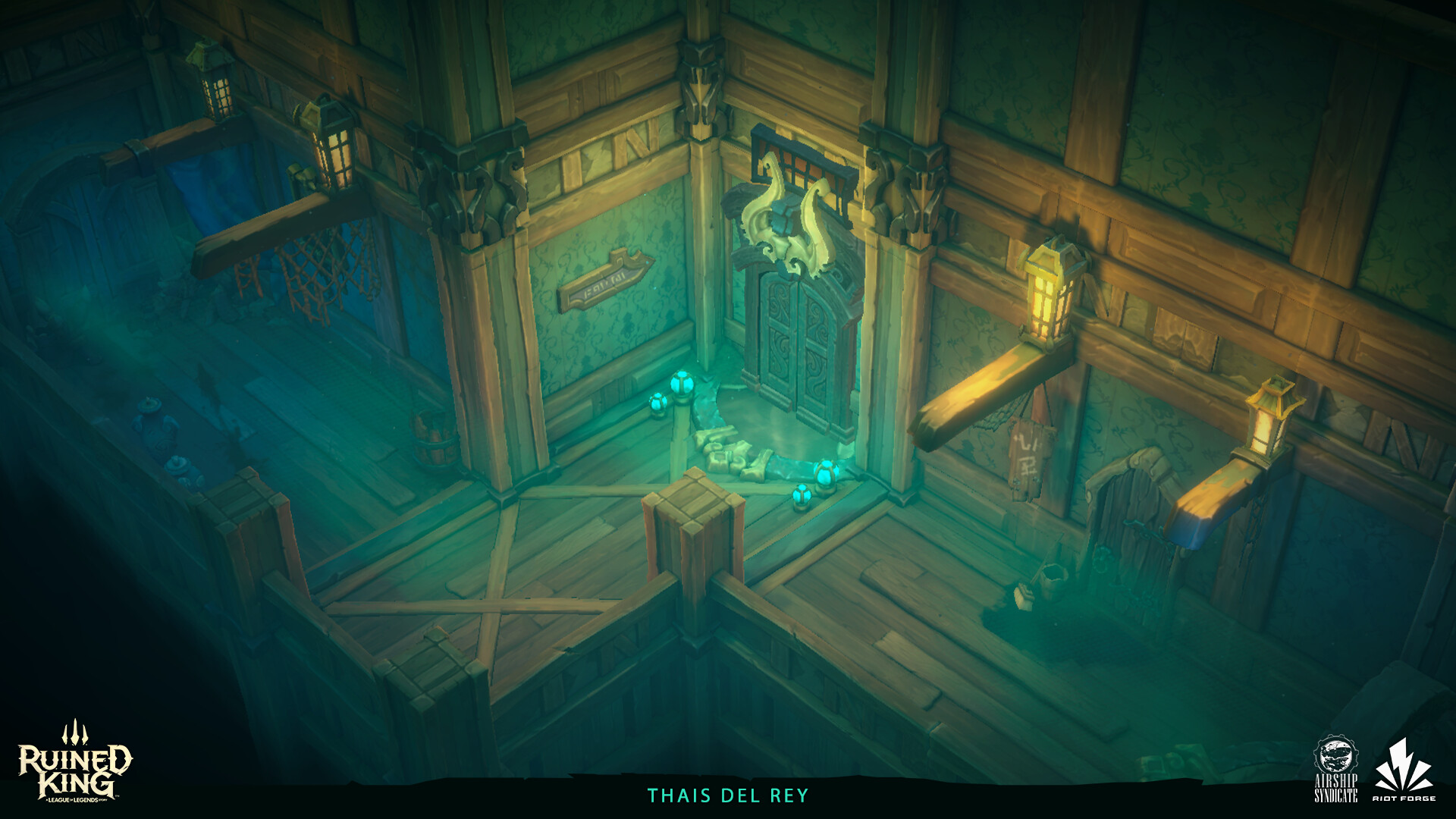 Thais Del Rey, Game Art Portfolio - Shady Bar - World Building and Props