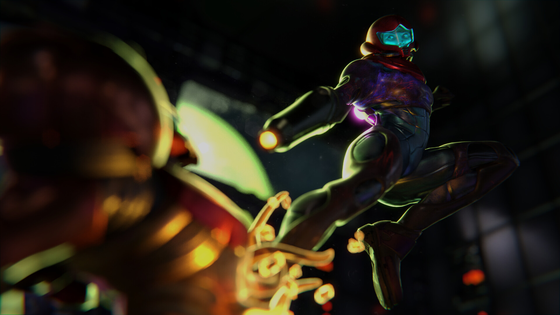 Ludvig Eliasson - Metroid Fusion Fan Art - The Final Encounter