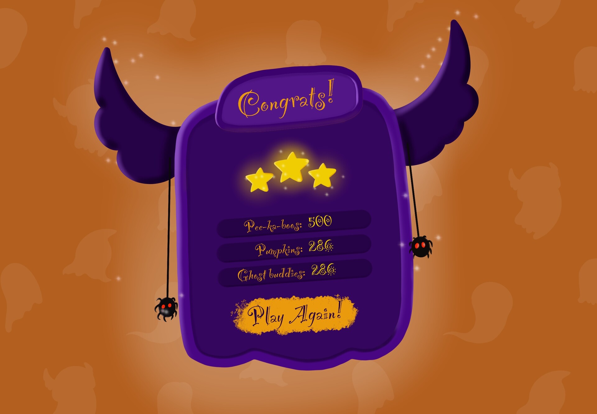 ArtStation - Halloween themed pop up Ui