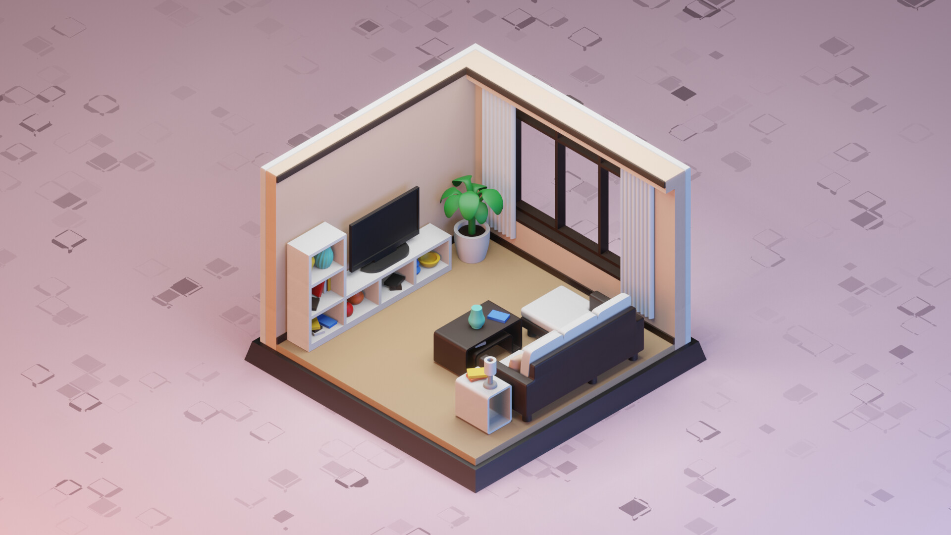 Javier Mora - (3D Print) Isometric Room
