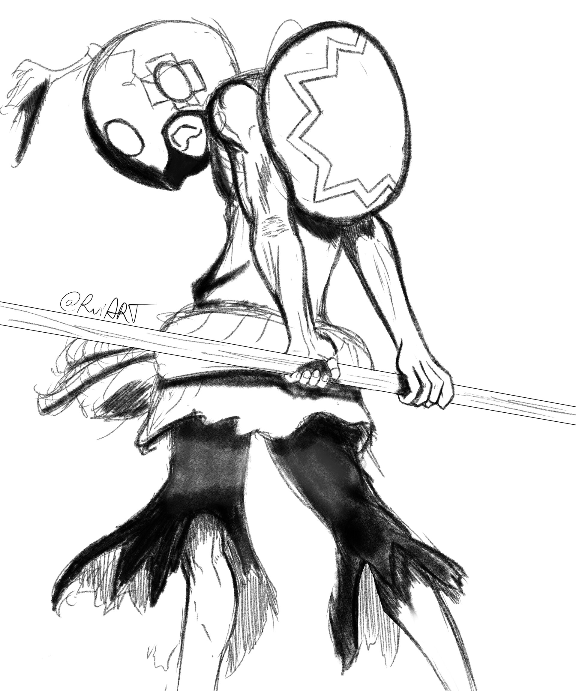 ArtStation - Kinro Fanart - Anatomy Study - Sketch