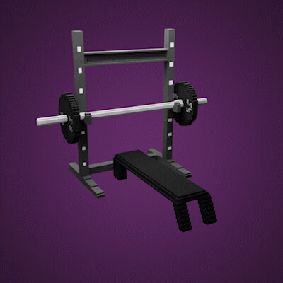 ArtStation - Weight Rack [126x114x100 Voxels]