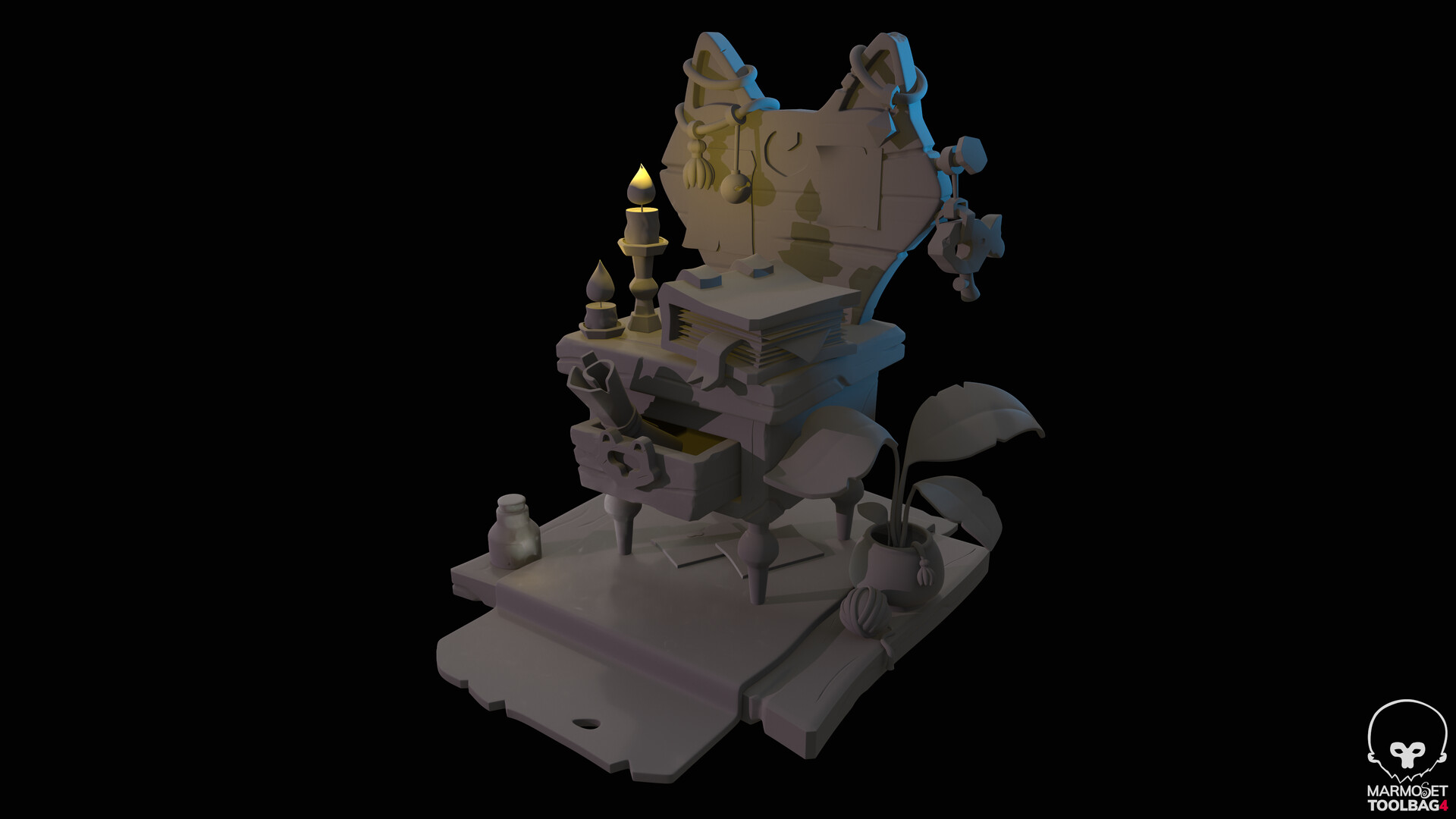 Kahoo Yu Mok - Cat Wizard Table