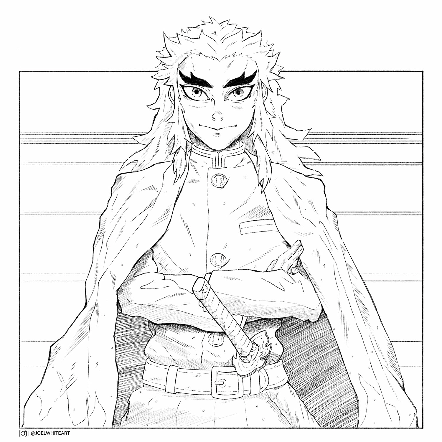 demon slayer coloring pages rengoku