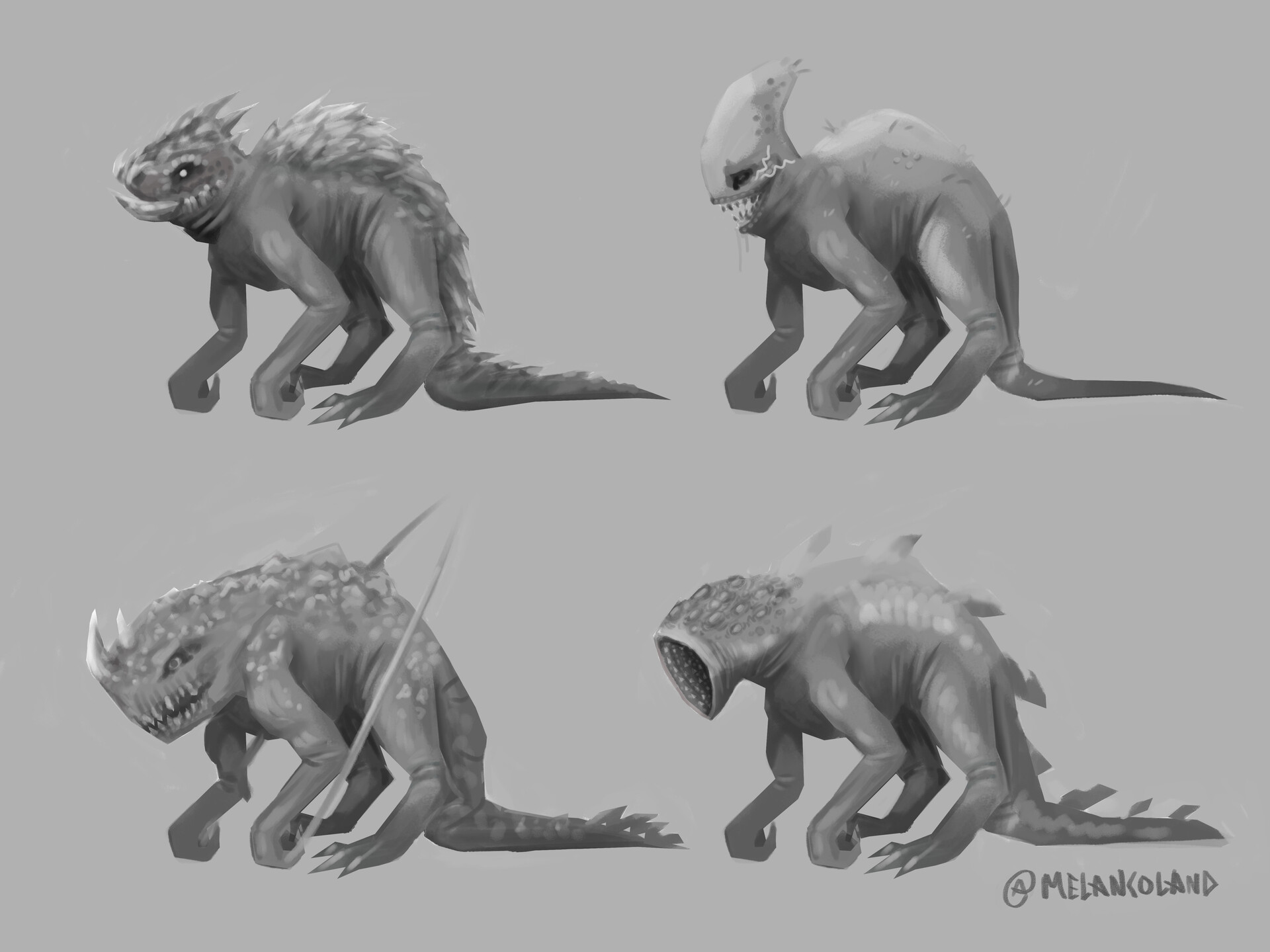 ArtStation - monsters desing (2h)