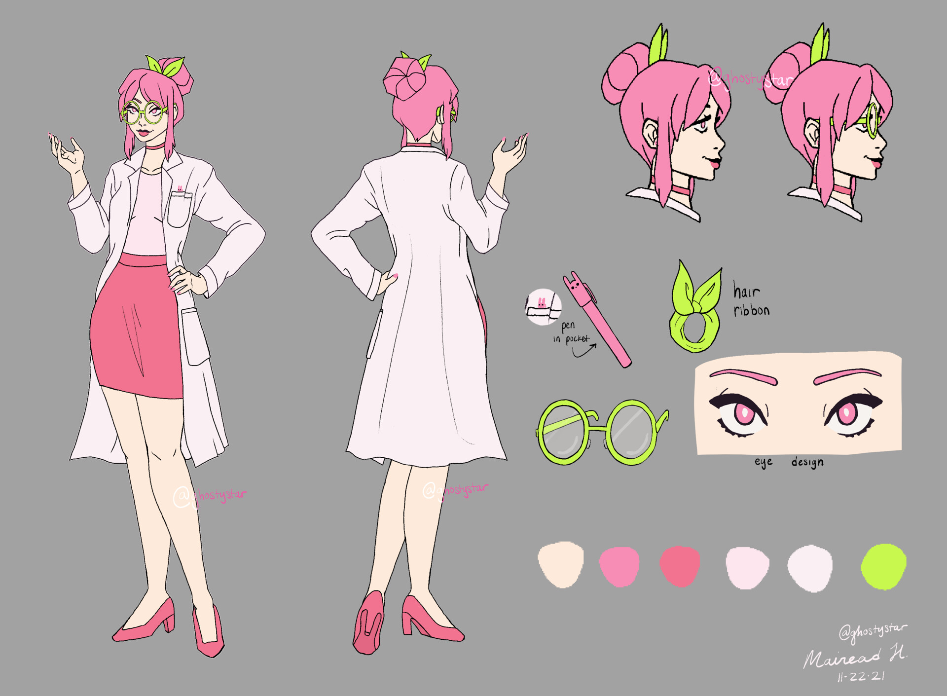 ArtStation - Pink Scientist Character Concept