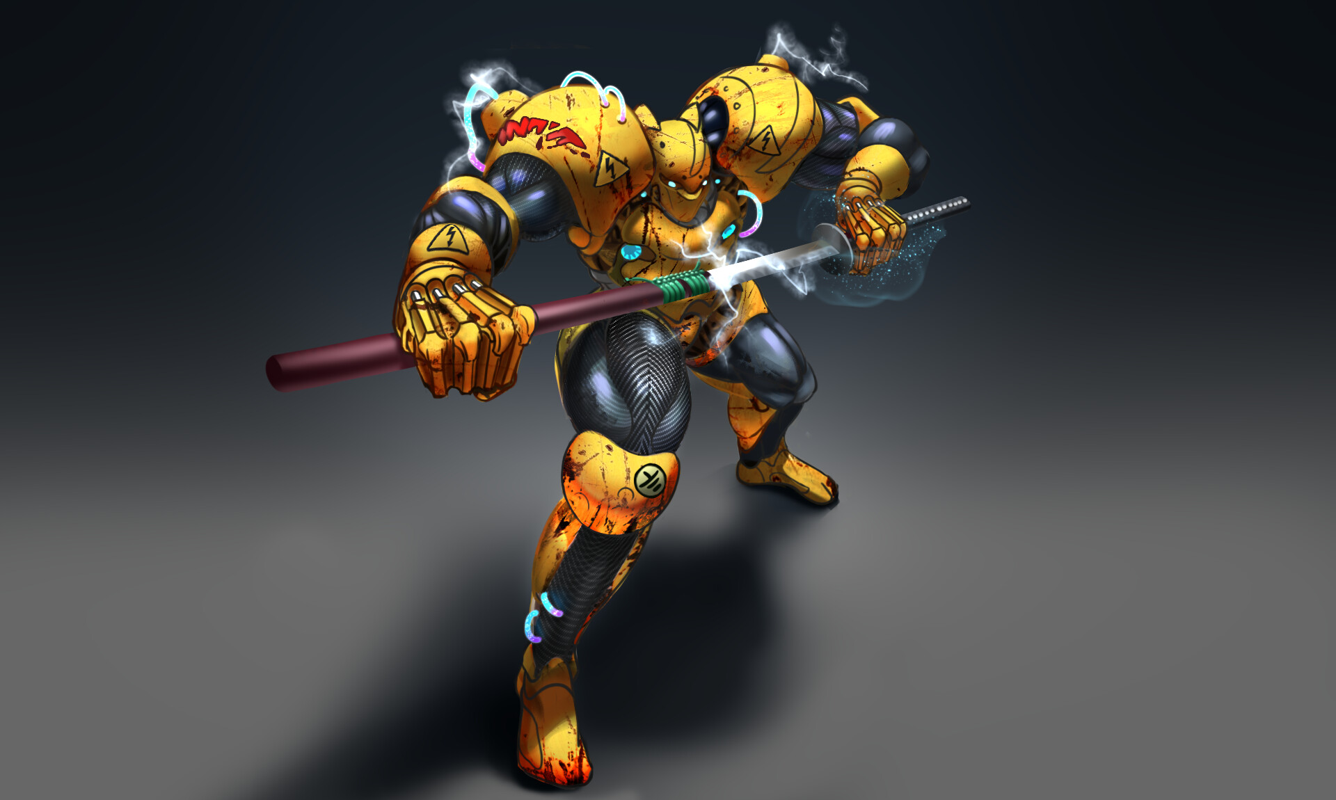 ArtStation - Cyber samurai