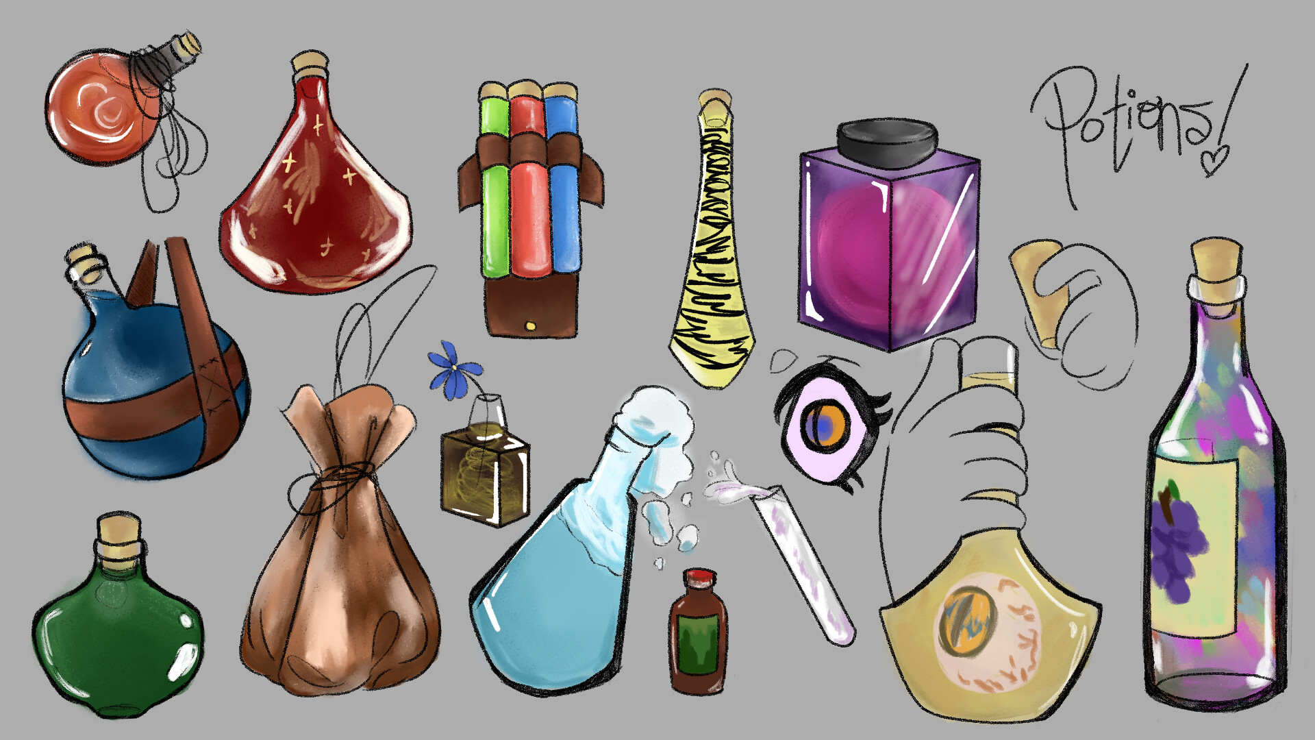 ArtStation - Potions and Weapons