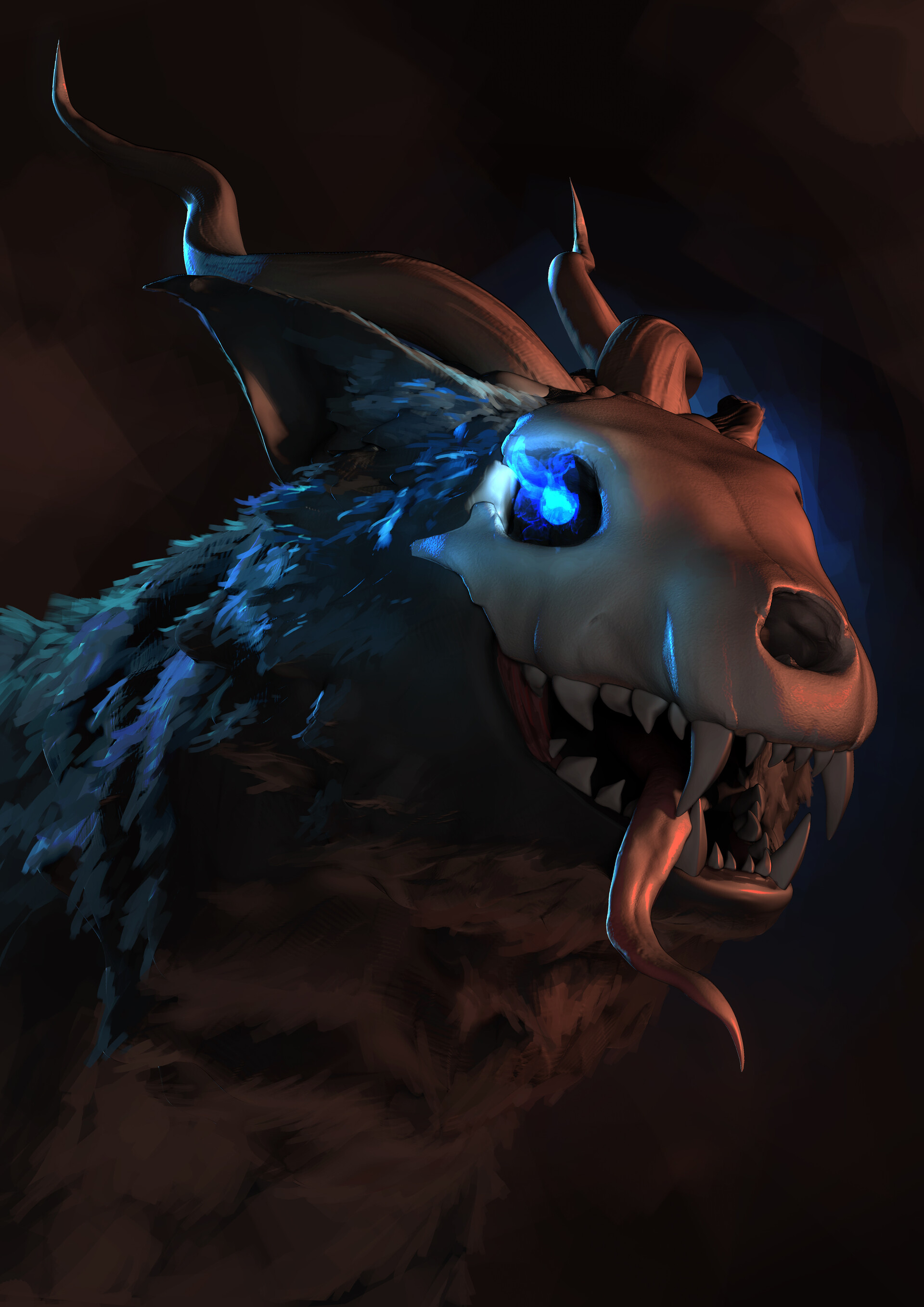 ArtStation - Smug skeleton wolf